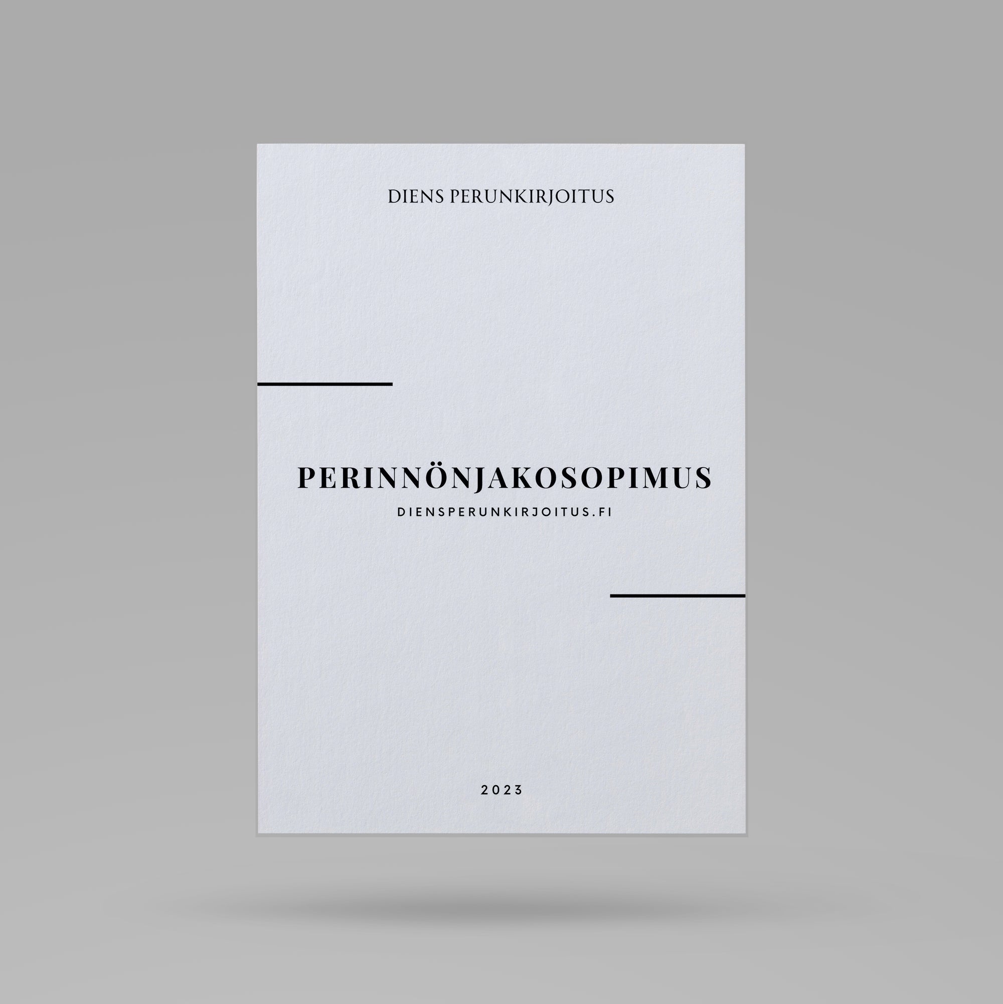Perinnönjakosopimus – Diens perunkirjoitus